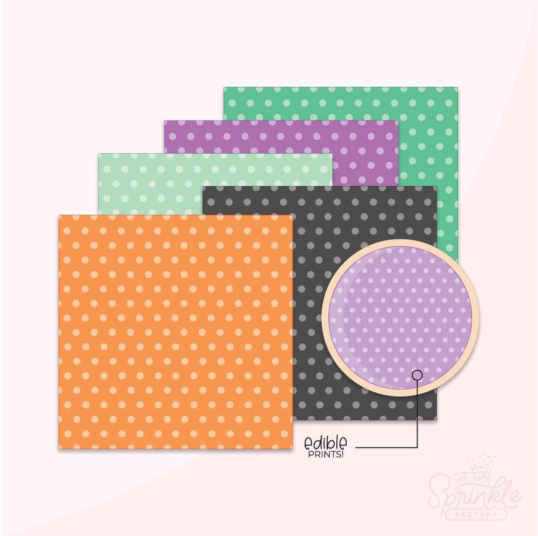 Halloween Polka Dots Prints .PNG - Etsy