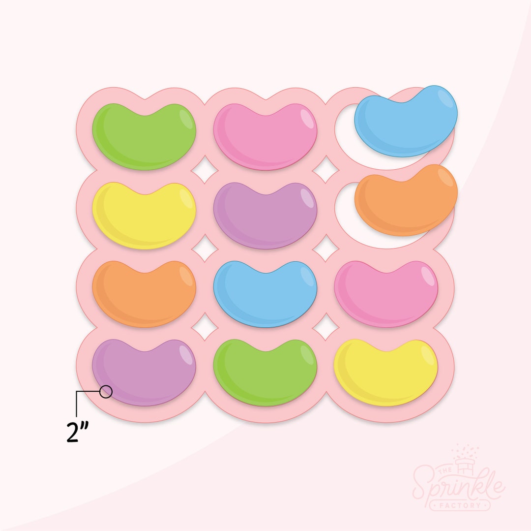 2" Jelly Bean Multi Cutter .STL + .PNG Eddie Images! - Etsy