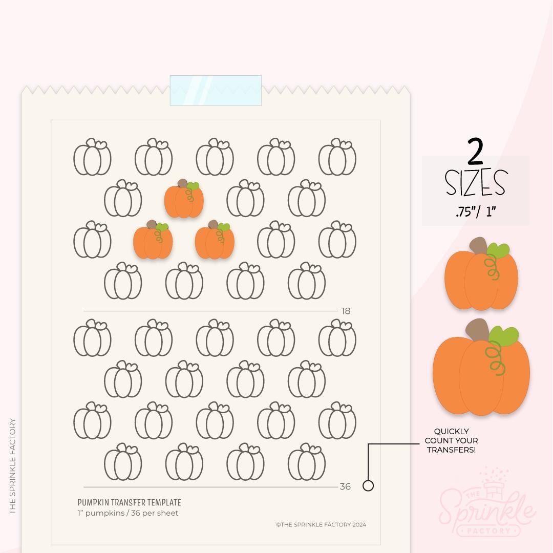 Pumpkin Icing Transfer Sheet Printable .PDF - Etsy