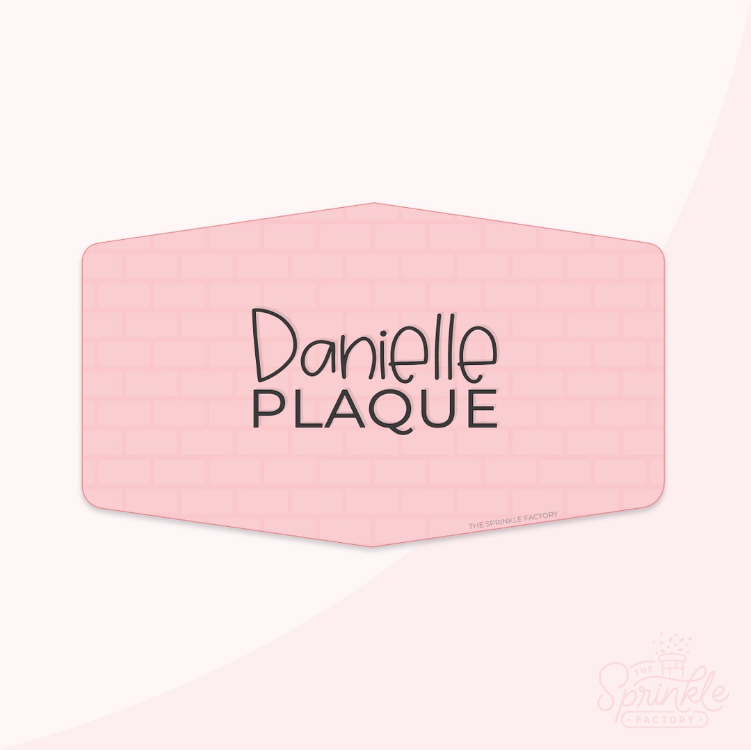 Danielle Plaque Cookie Cutter .STL Files + .SVG Outlines! - Etsy