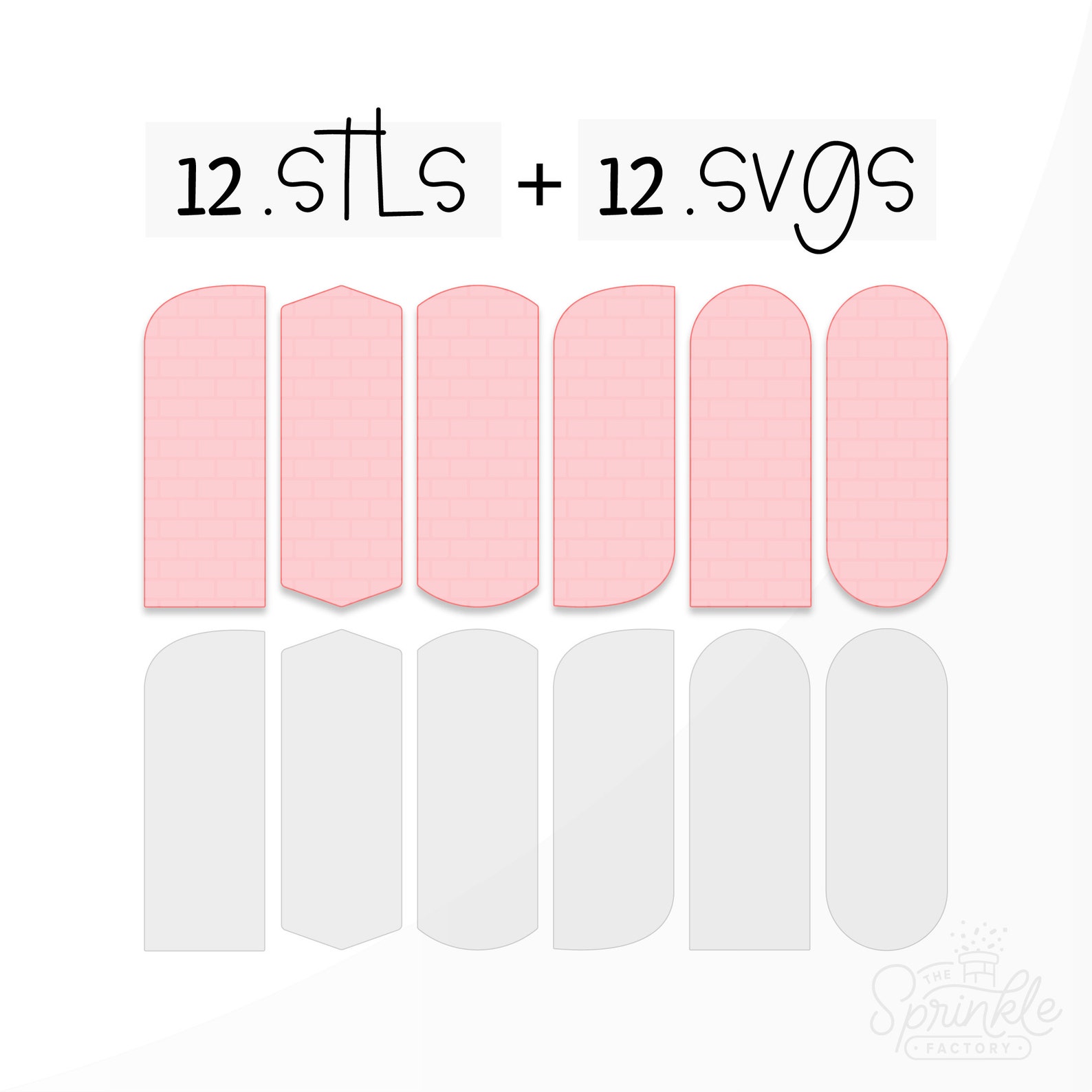 Skinny Rectangle Collection Cookie Cutter .stls + . SVG Outlines! 24 ...
