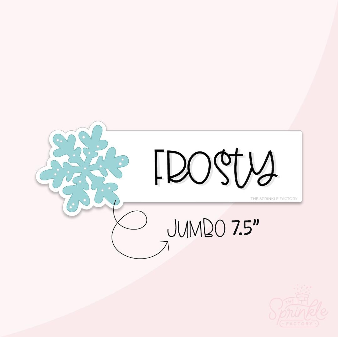 Snowflake Jumbo Name Tag Cookie Cutter .STL File + . PNG Eddie Images ...