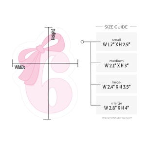 Coquette Number 6 Cookie Cutter Set .STL Files + . PNG Eddie Images! - Etsy