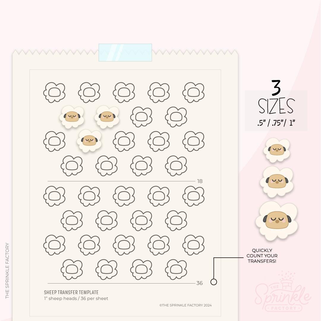 Sheep Icing Transfer Sheet Printable .PDF - Etsy