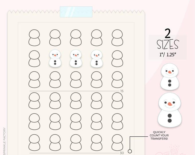 Snowman Royal Icing Transfer Template - Etsy Canada