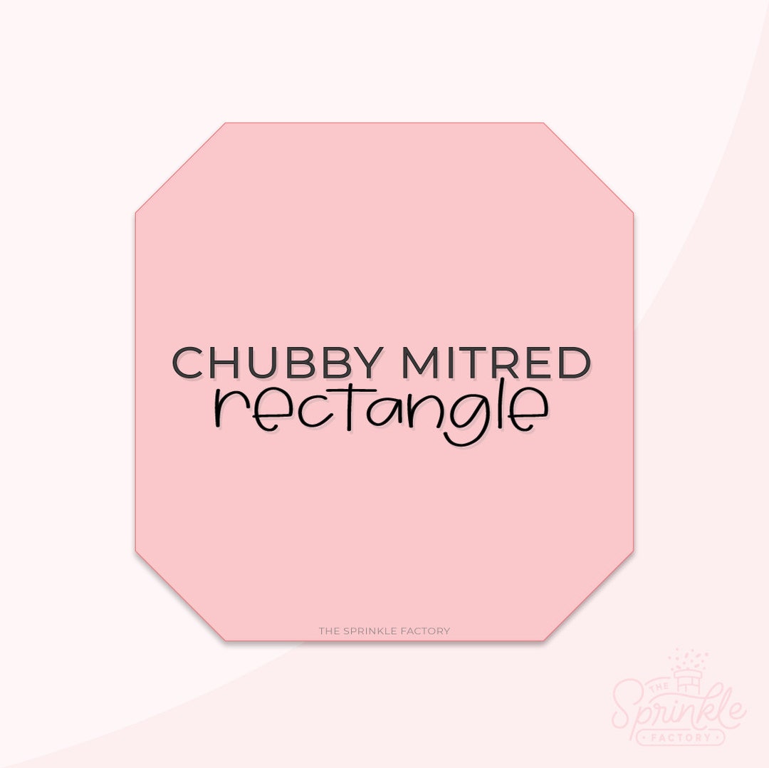 Chubby Mitered Rectangle Cookie Cutter .STL Files + .SVG Outline! - Etsy
