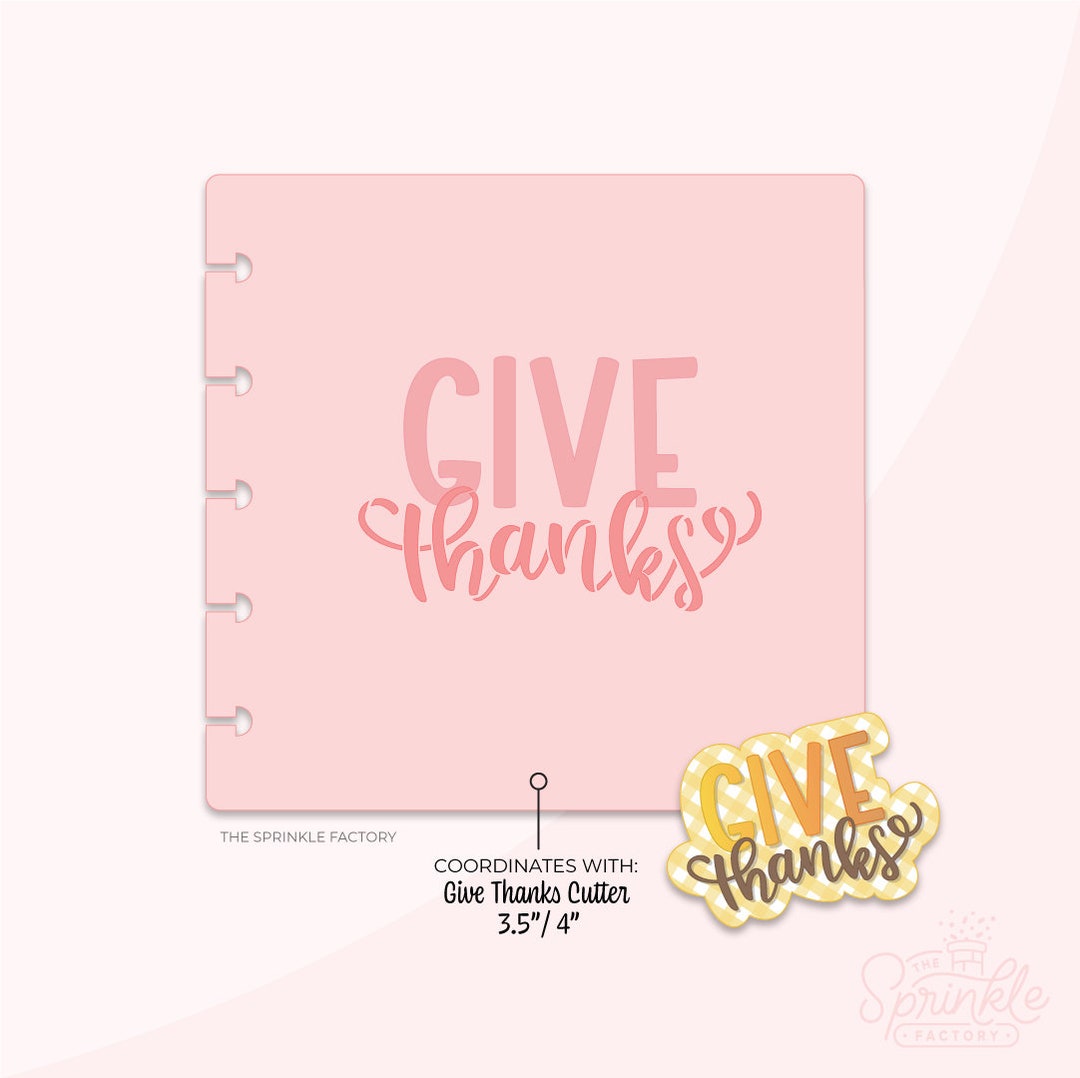 Give Thanks Digital .SVG Cookie Stencil! - Etsy
