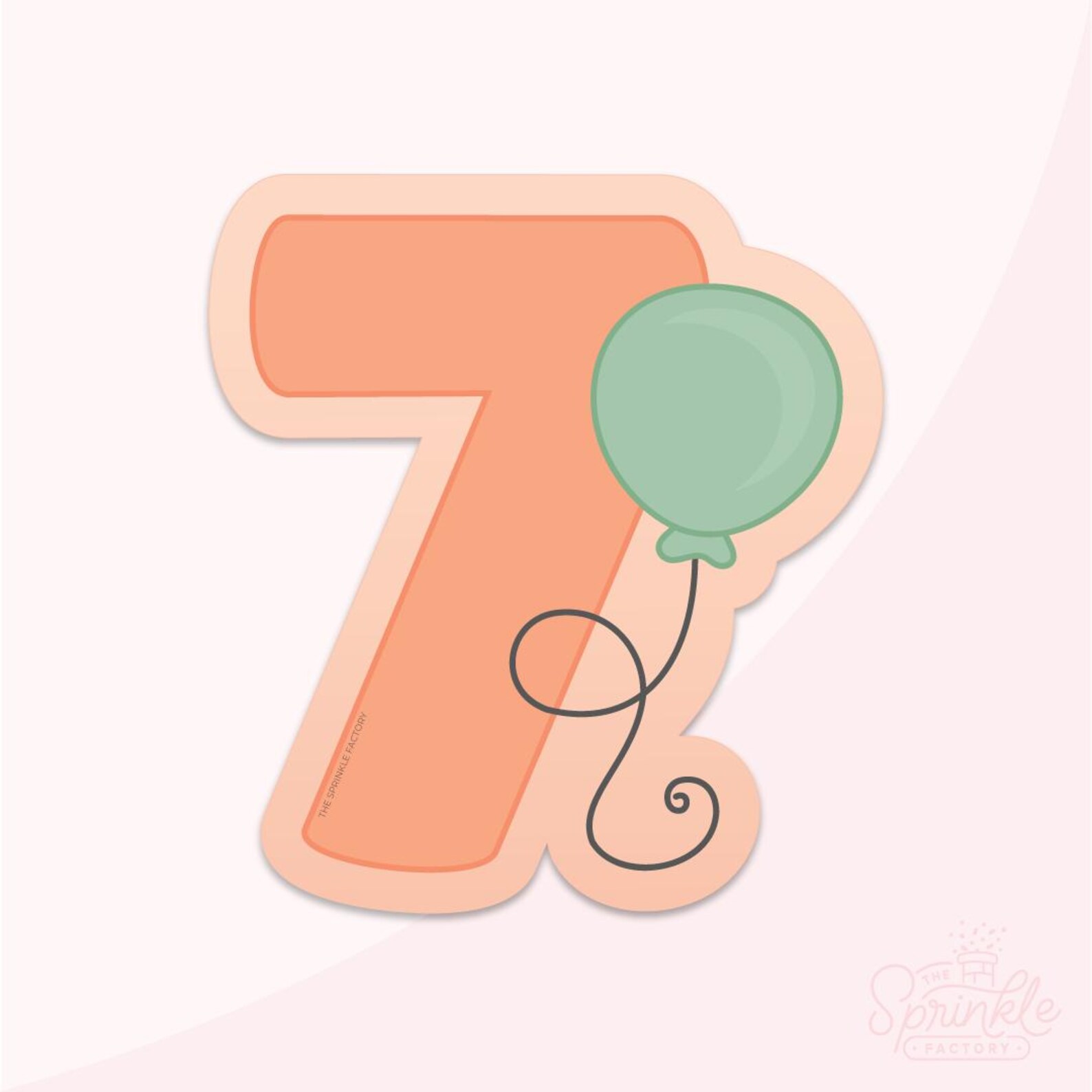 Number 7 Balloons STL Cookie Cutter AND Bonus Stencils, Eddie Outlines ...