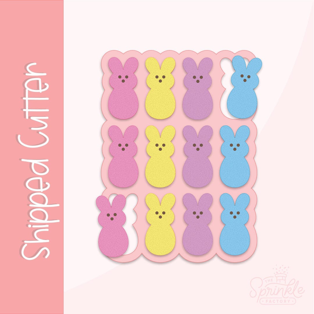 2 Marshmallow Bunny 12 Part Multi Cutter Shipped Cookie Cutter 4 . PNG ...