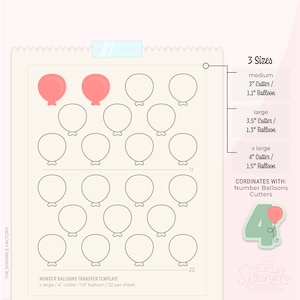 Balloon Icing Transfer Sheet Printable .PDF - Etsy