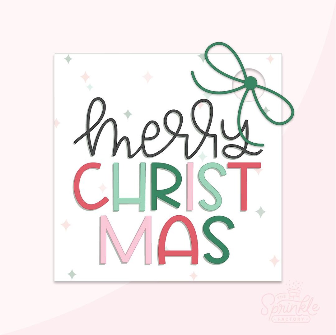 Merry Christmas 2" Cookie Tag Printable .PDF - Etsy