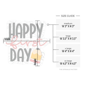 Happy First Day Cookie Cutter Set .STL Files + . PNG Eddie Image! - Etsy