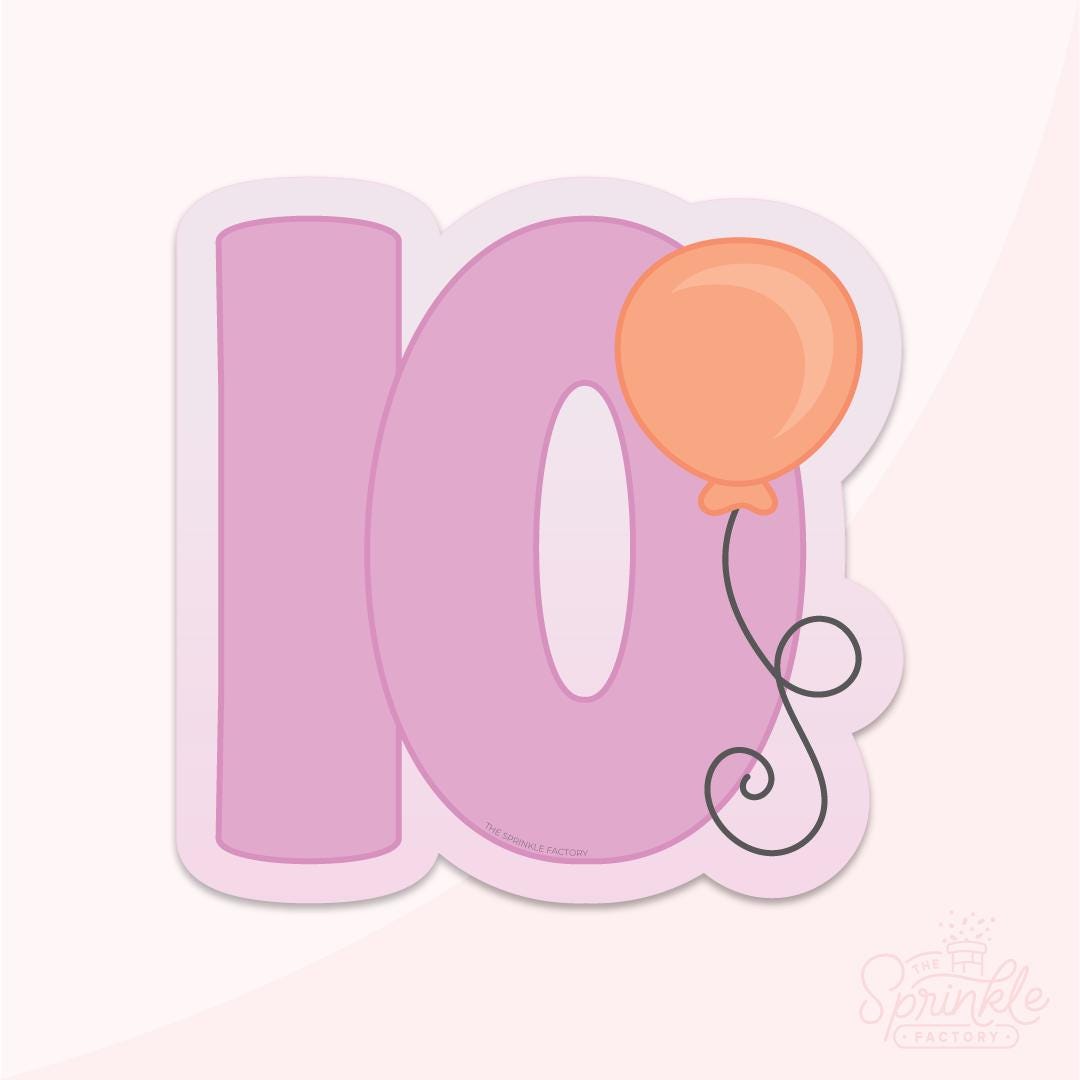 Number 10 Balloons STL Cookie Cutter AND .SVG Eddie Outlines ...