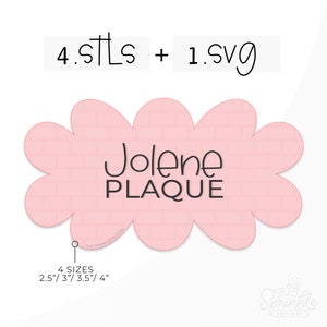 Jolene Plaque Cookie Cutter .STL Files + .SVG Outlines! - Etsy