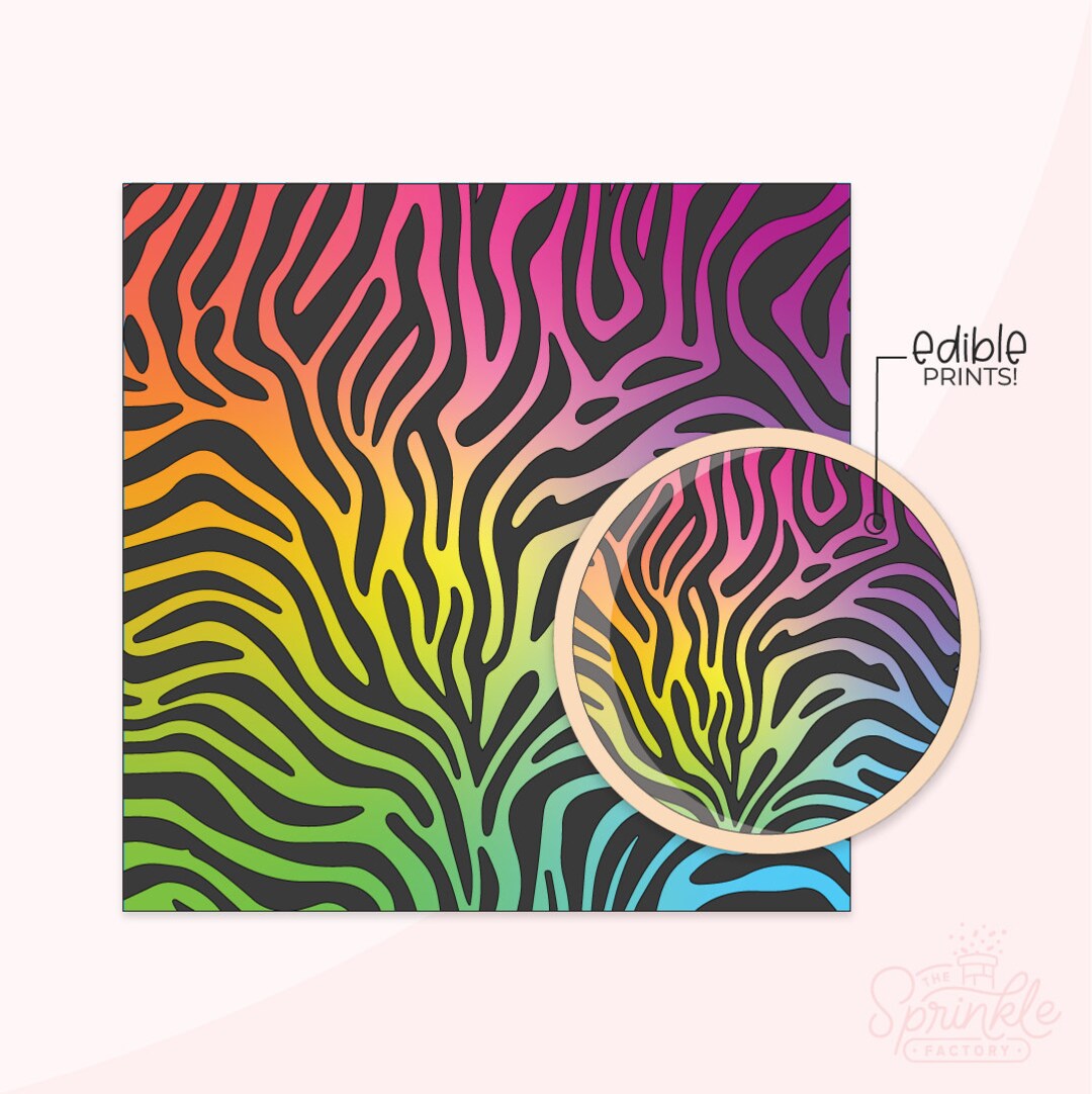 Zebra Rainbow Print .PNG - Etsy