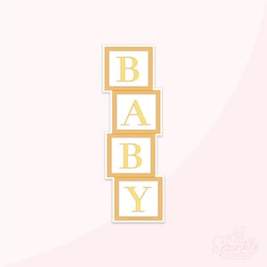 Vintage Baby Block Stack Cookie Cutter .STL Files + . PNG Eddie Image ...