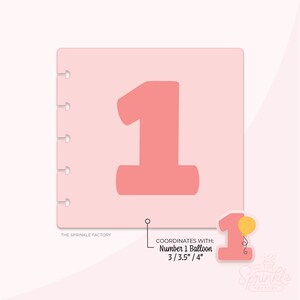 Number 1 Balloons STL Cookie Cutter AND Bonus Stencils, Eddie Outlines ...