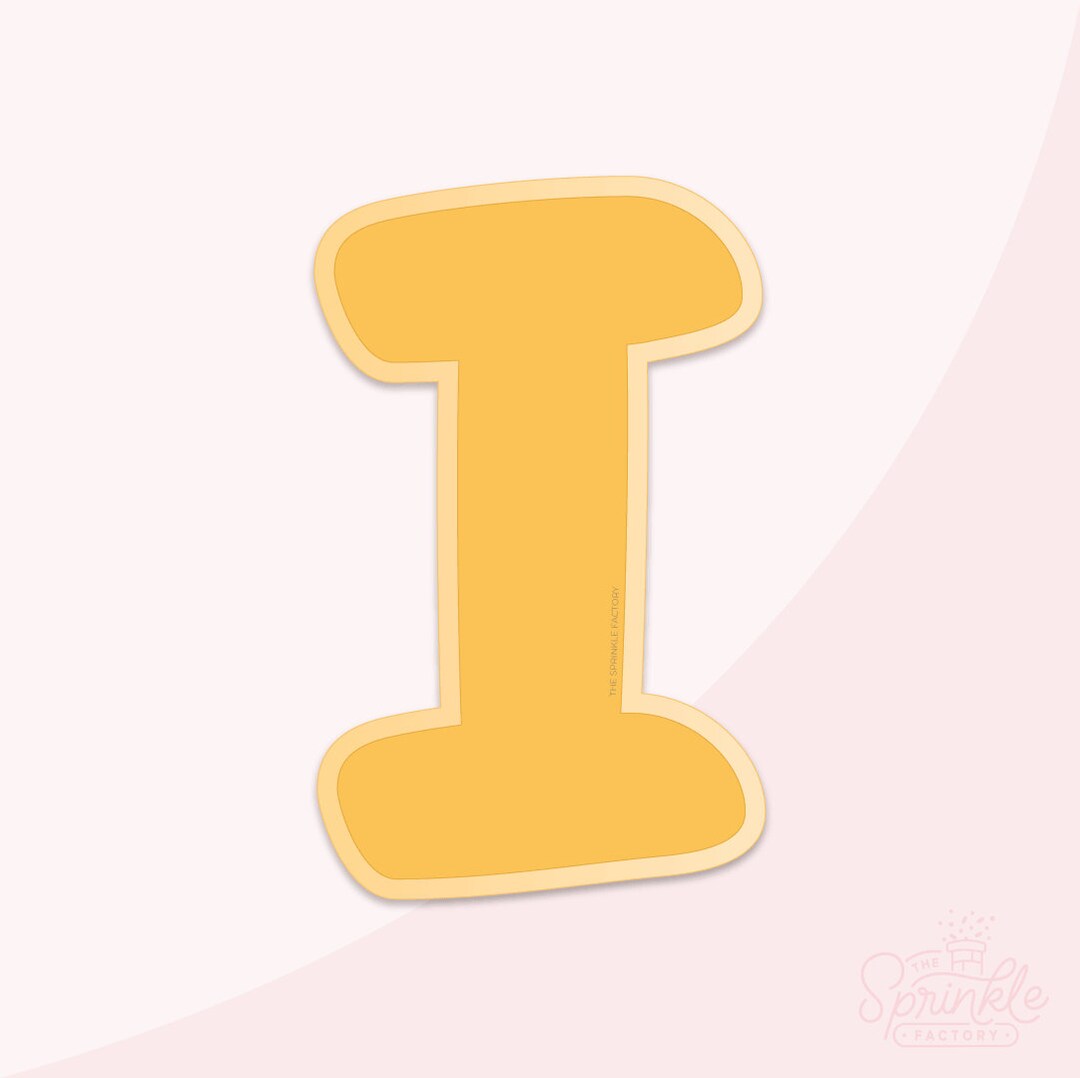 Chunky Letter I Cookie Cutter .STL Files + .SVG Outlines! - Etsy