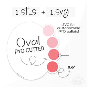 Oval PYO Cookie Cutter .STL File With .SVG Outline! - Etsy