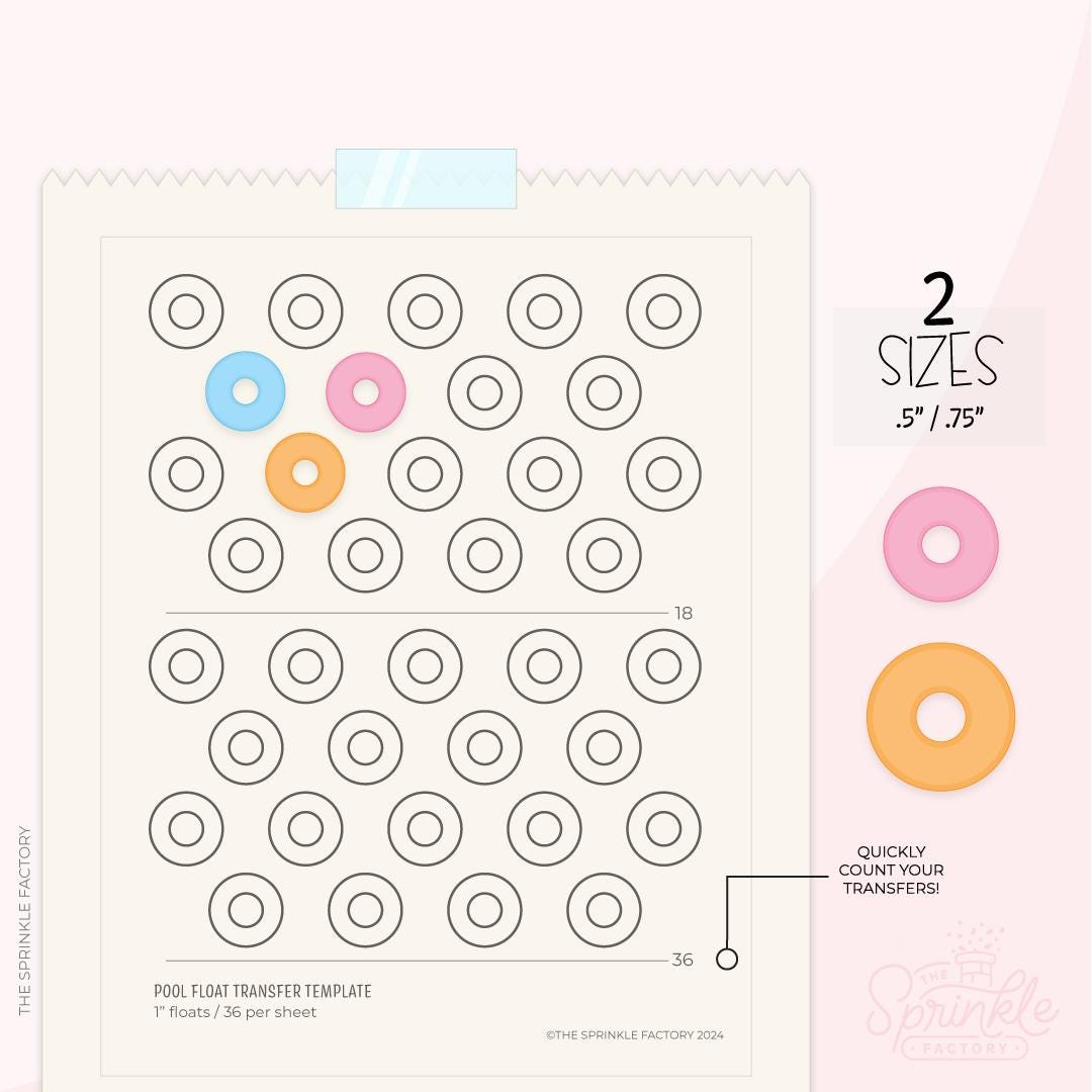 Pool Float Icing Transfer Sheet Printable .PDF - Etsy