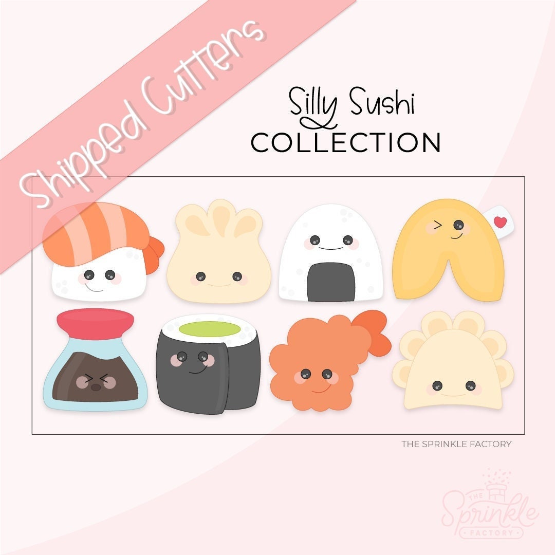 Silly Sushi Collection Cookie Cutter Set + .8 PNG Images! - Etsy
