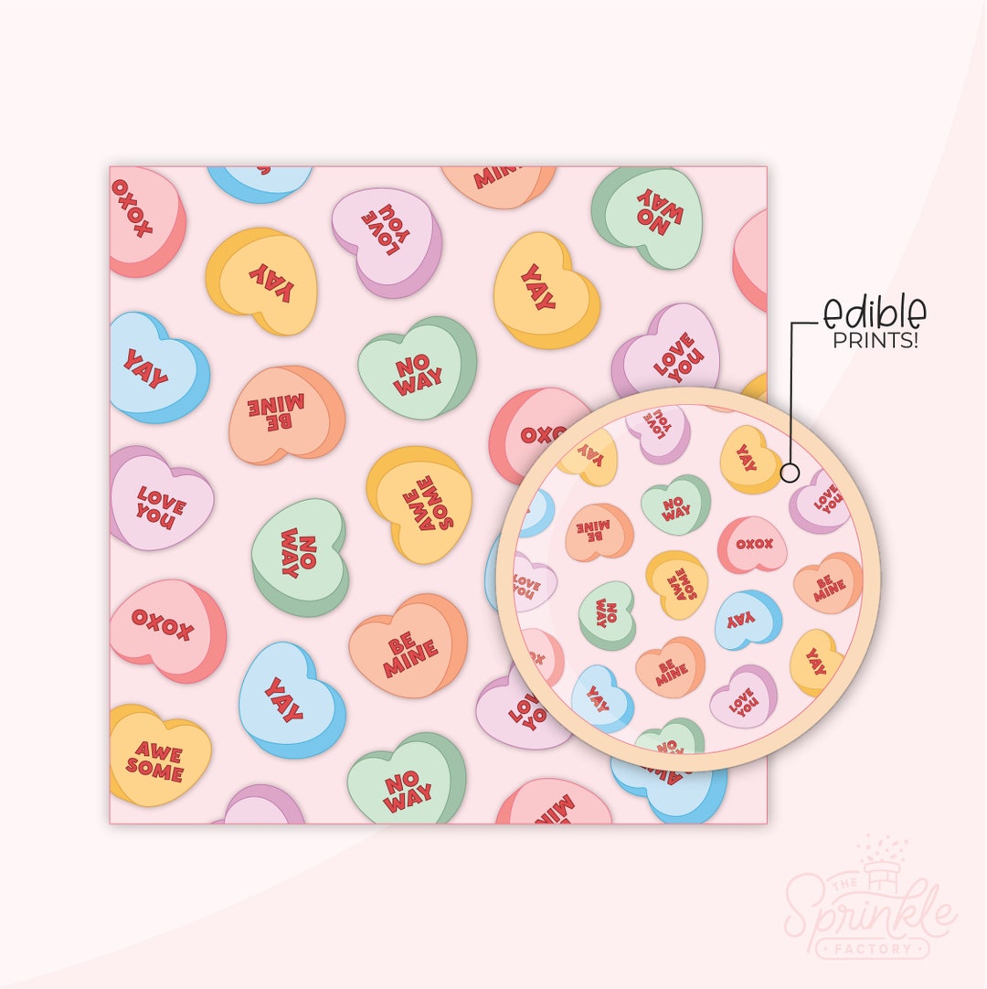 Puffy Conversation Heart Print .PNG - Etsy