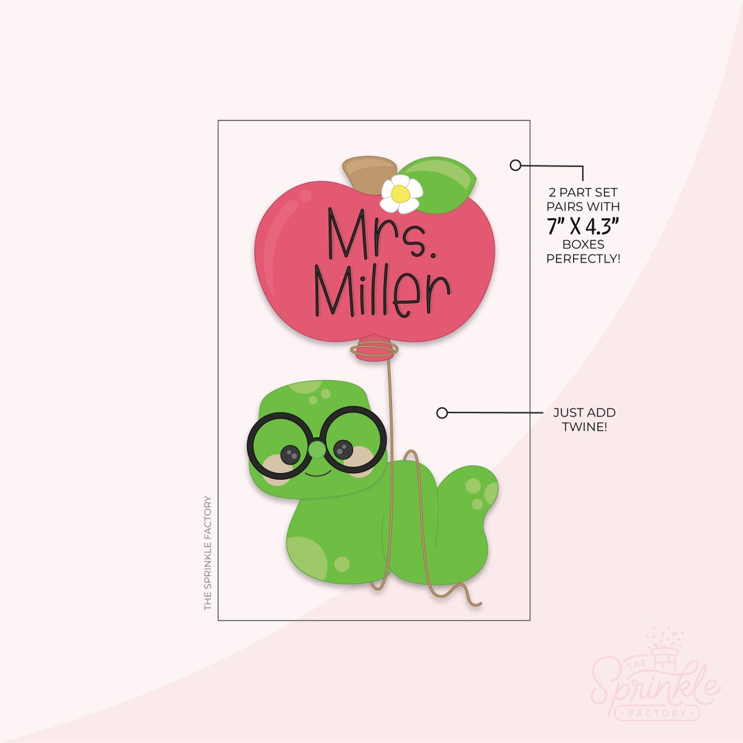 Bookworm Apple Balloon Cookie Cutter Set .STL Files + . PNG Eddie ...