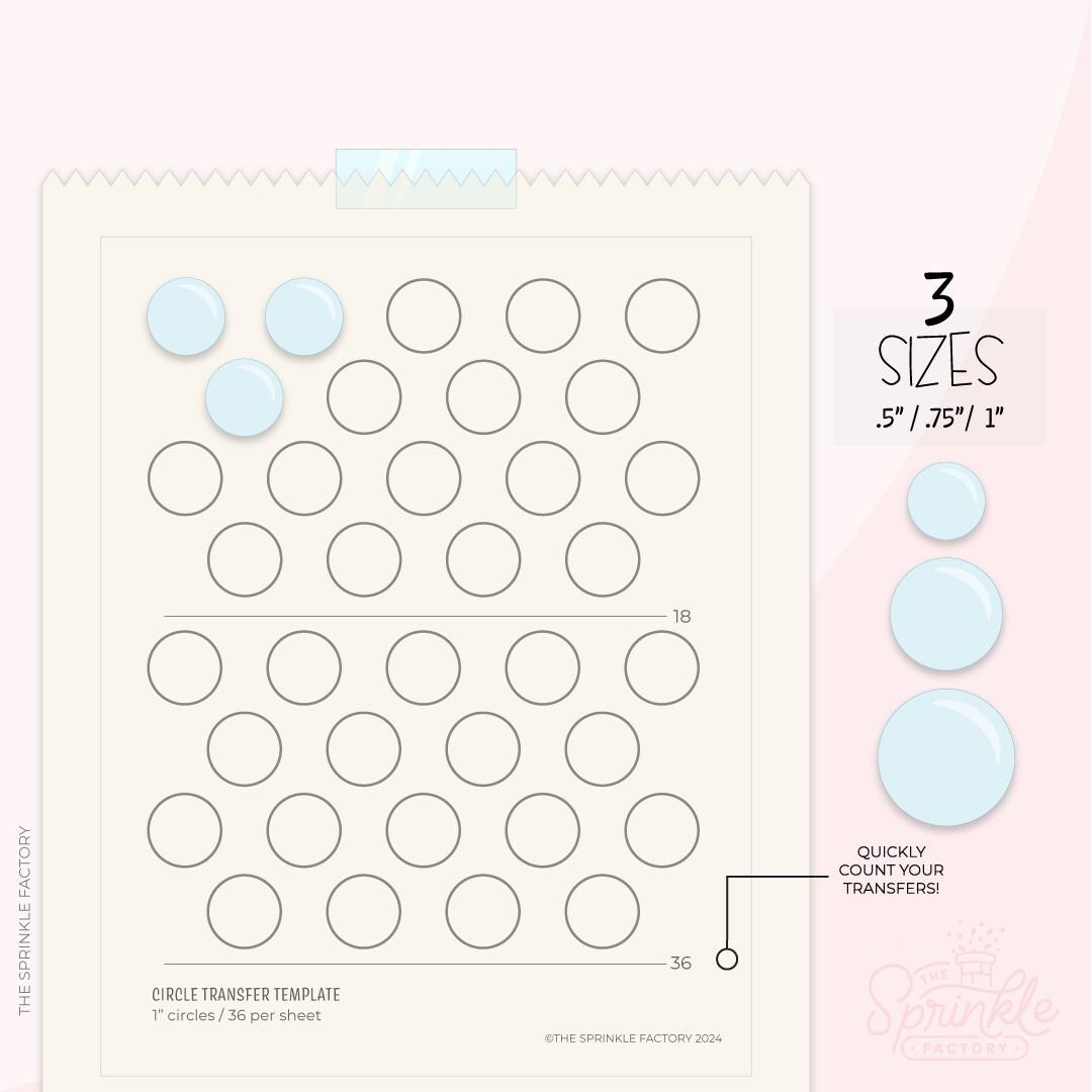 Circle Icing Transfer Sheet Printable .PDF - Etsy