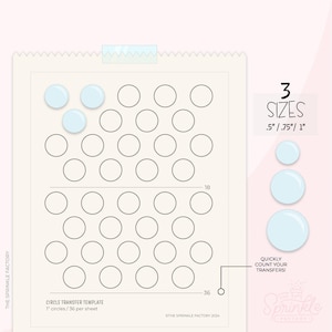 Circle Icing Transfer Sheet Printable .PDF - Etsy