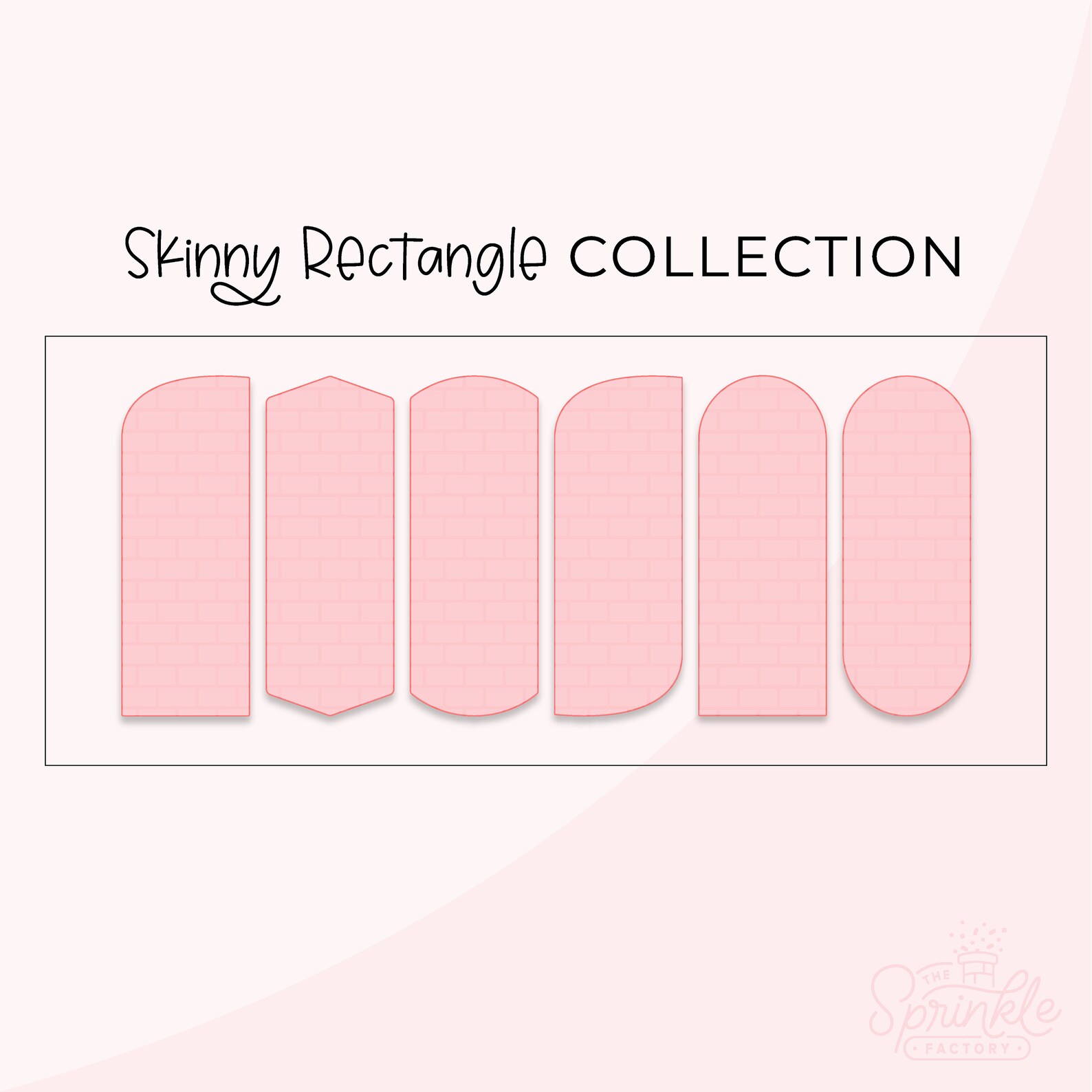 Skinny Rectangle Collection Cookie Cutter .stls + . SVG Outlines! 24 ...
