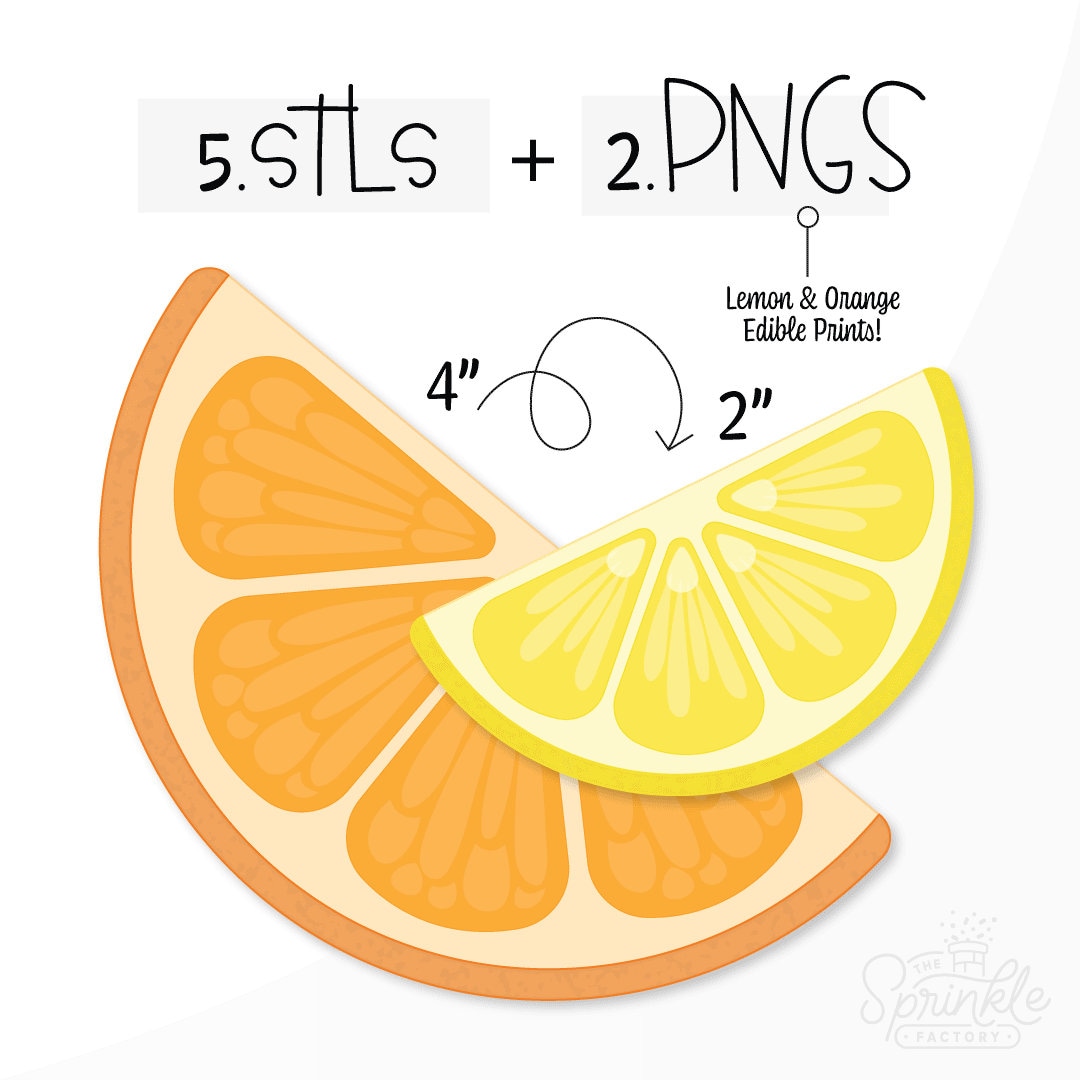 Lemon Slice Cookie Cutter Set .STL Files + . PNG Eddie Images! - Etsy