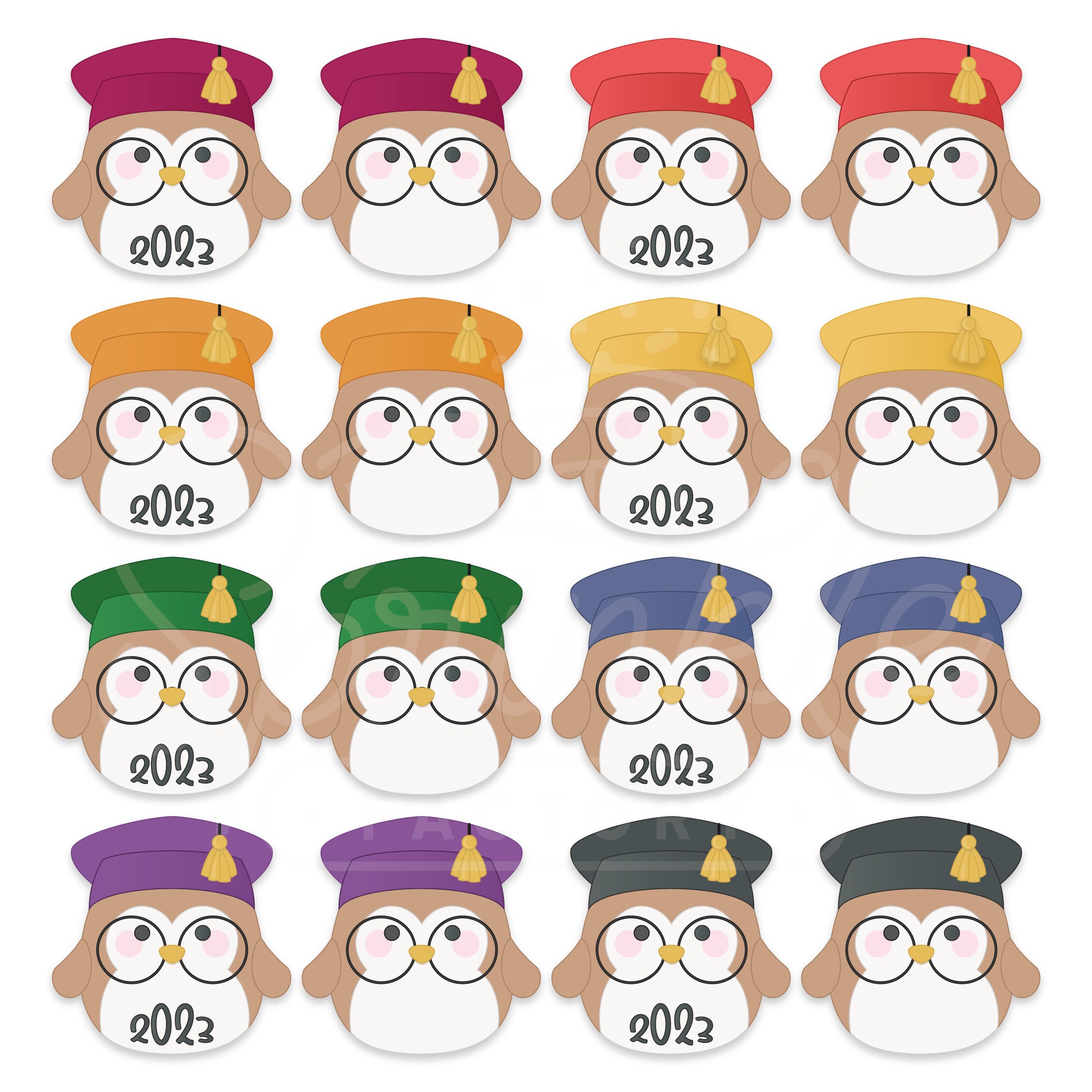 Graduation Owl Squish Cookie Cutter Set .STL Files 16 .PNG - Etsy