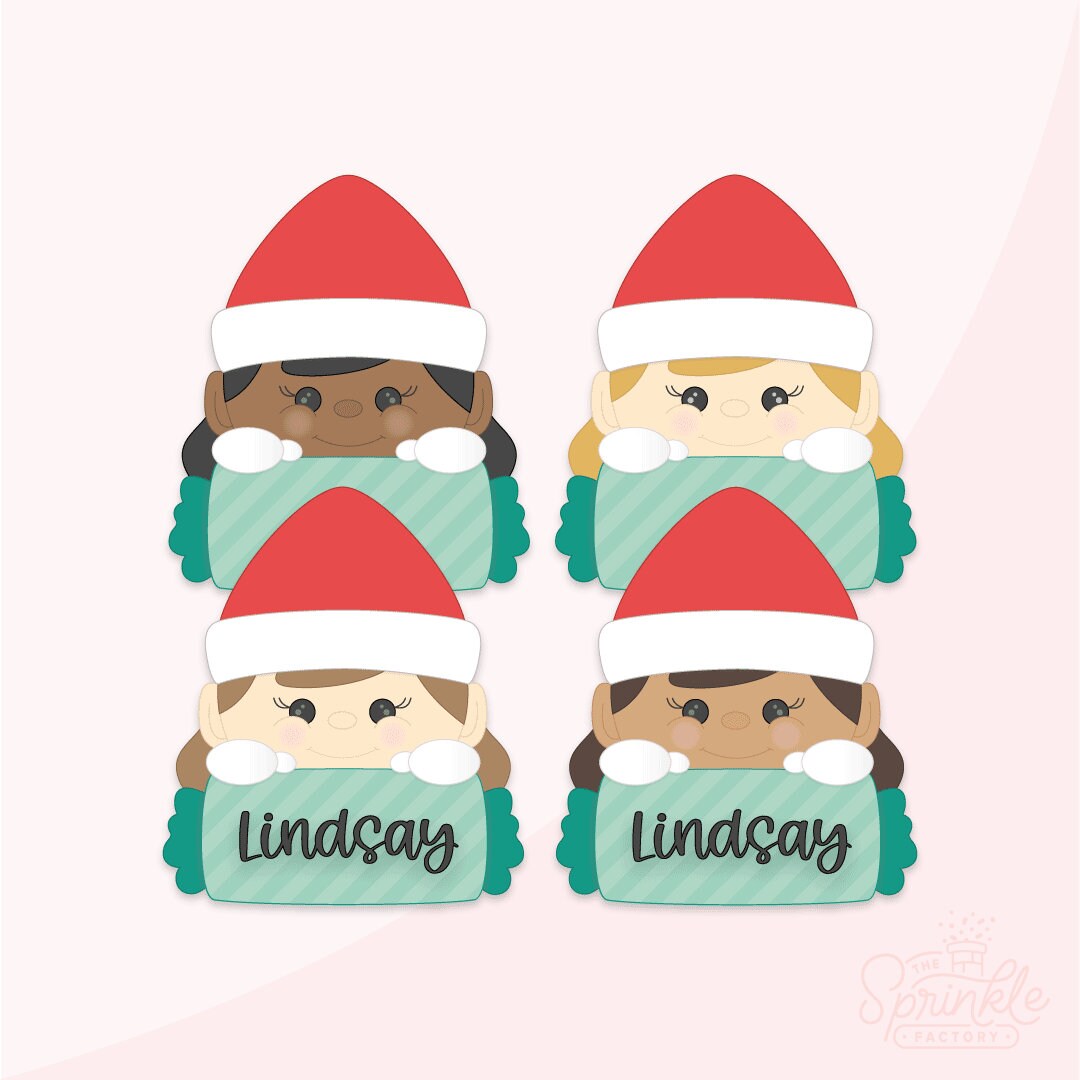Girl Candy Elf Plaque Cookie Cutter .STL File + 4 .PNG Eddie Images! - Etsy