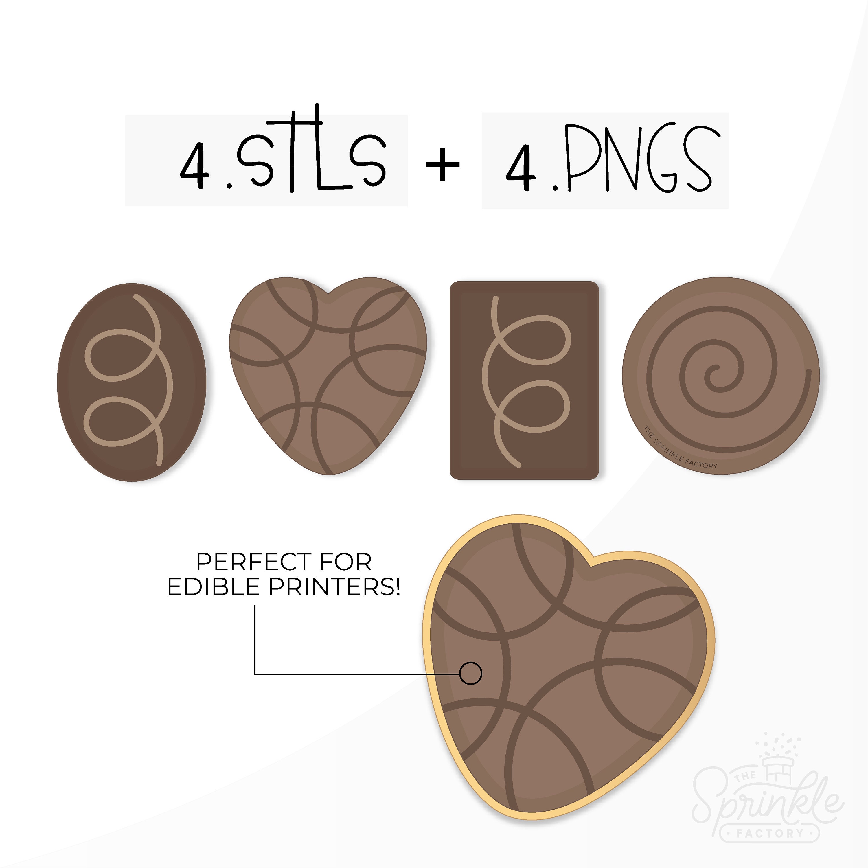 MINI Box of Chocolate Cookie Cutter Set .STL Files + Eddie Images! - Etsy
