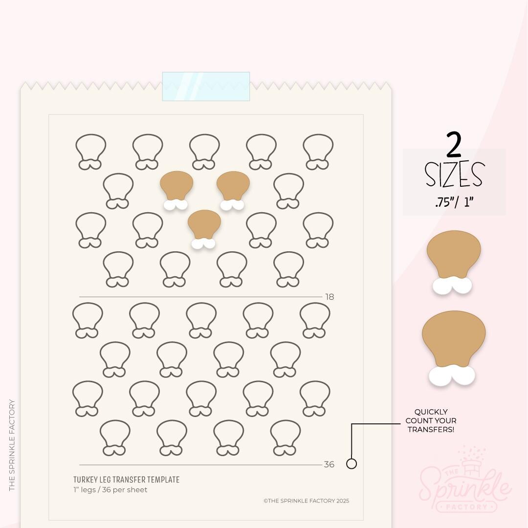 Turkey Leg Icing Transfer Sheet Printable .PDF - Etsy