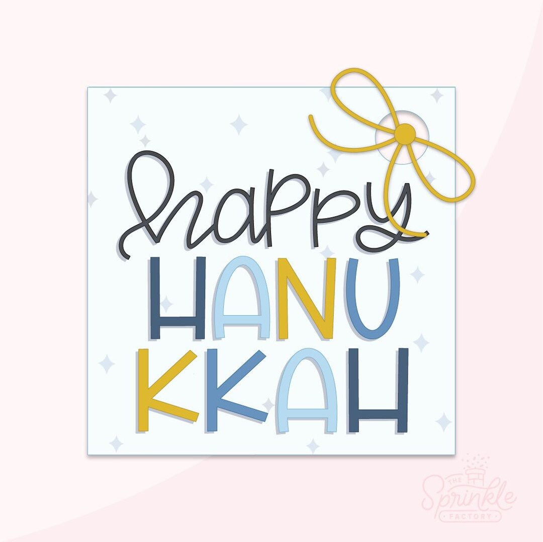 Happy Hanukkah 2" Cookie Tag Printable .PDF - Etsy