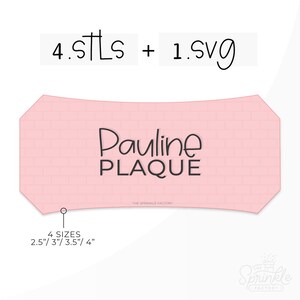 Pauline Plaque Cookie Cutter .STL Files + .SVG Outlines! - Etsy