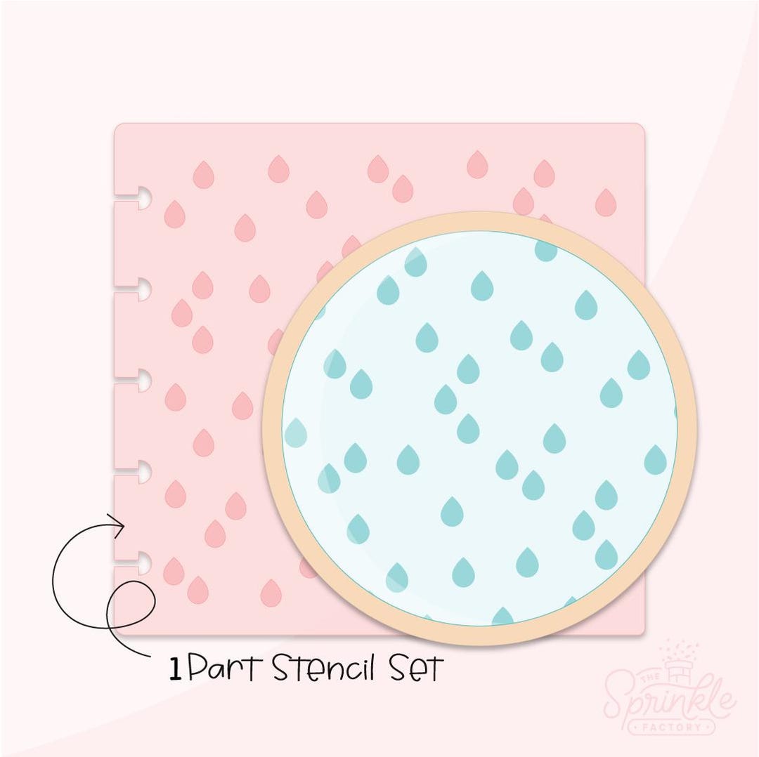 Raindrop Digital .SVG Cookie Stencil! - Etsy