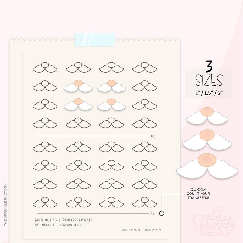 Mustache Transfer Sheets - Etsy