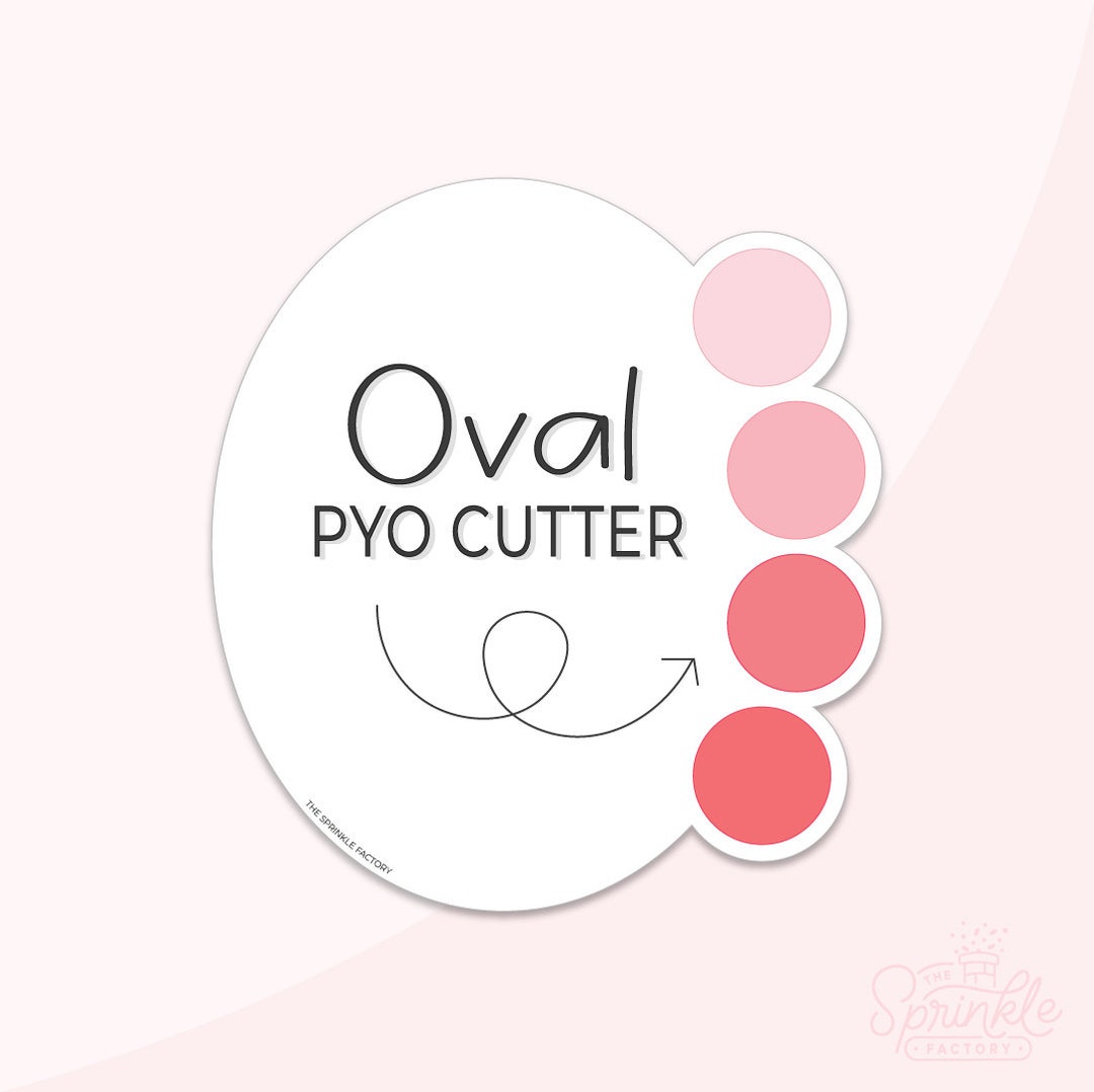 Oval PYO Cookie Cutter .STL File With .SVG Outline! - Etsy