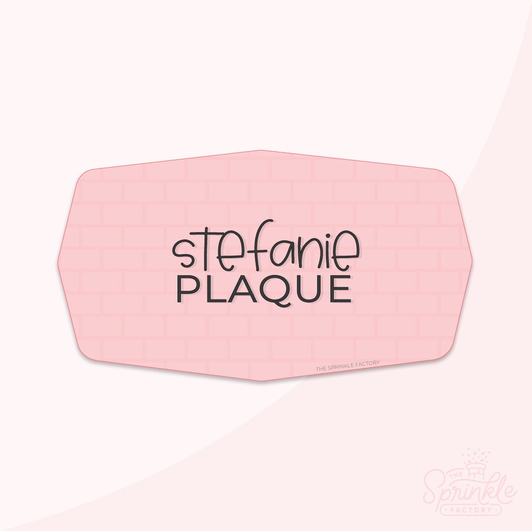 Stefanie Plaque Cookie Cutter .STL Files + .SVG Outlines! - Etsy