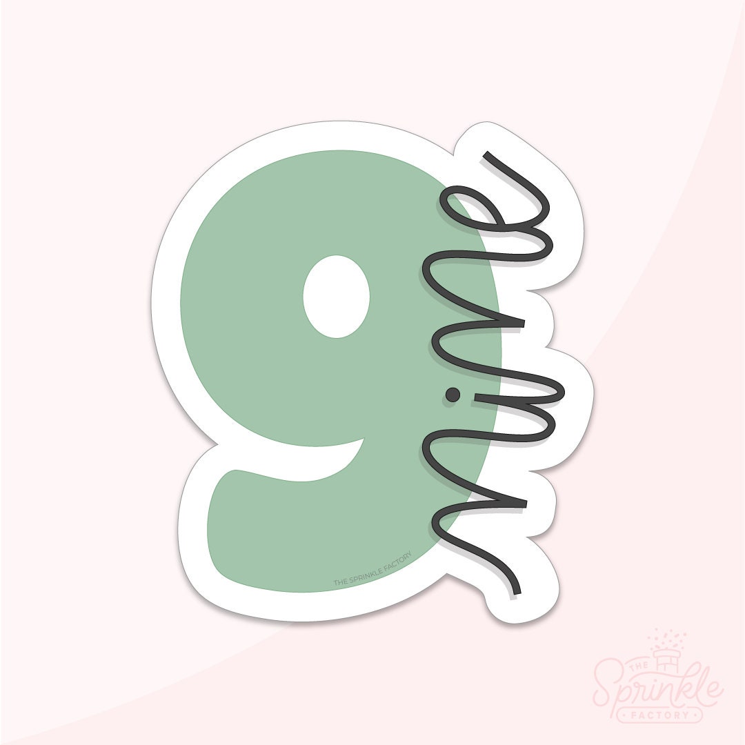 Number 9 Lettered Cookie Cutter .STL Files + .SVG Outlines! - Etsy