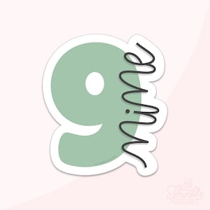 Number 9 Lettered Cookie Cutter .STL Files + .SVG Outlines! - Etsy