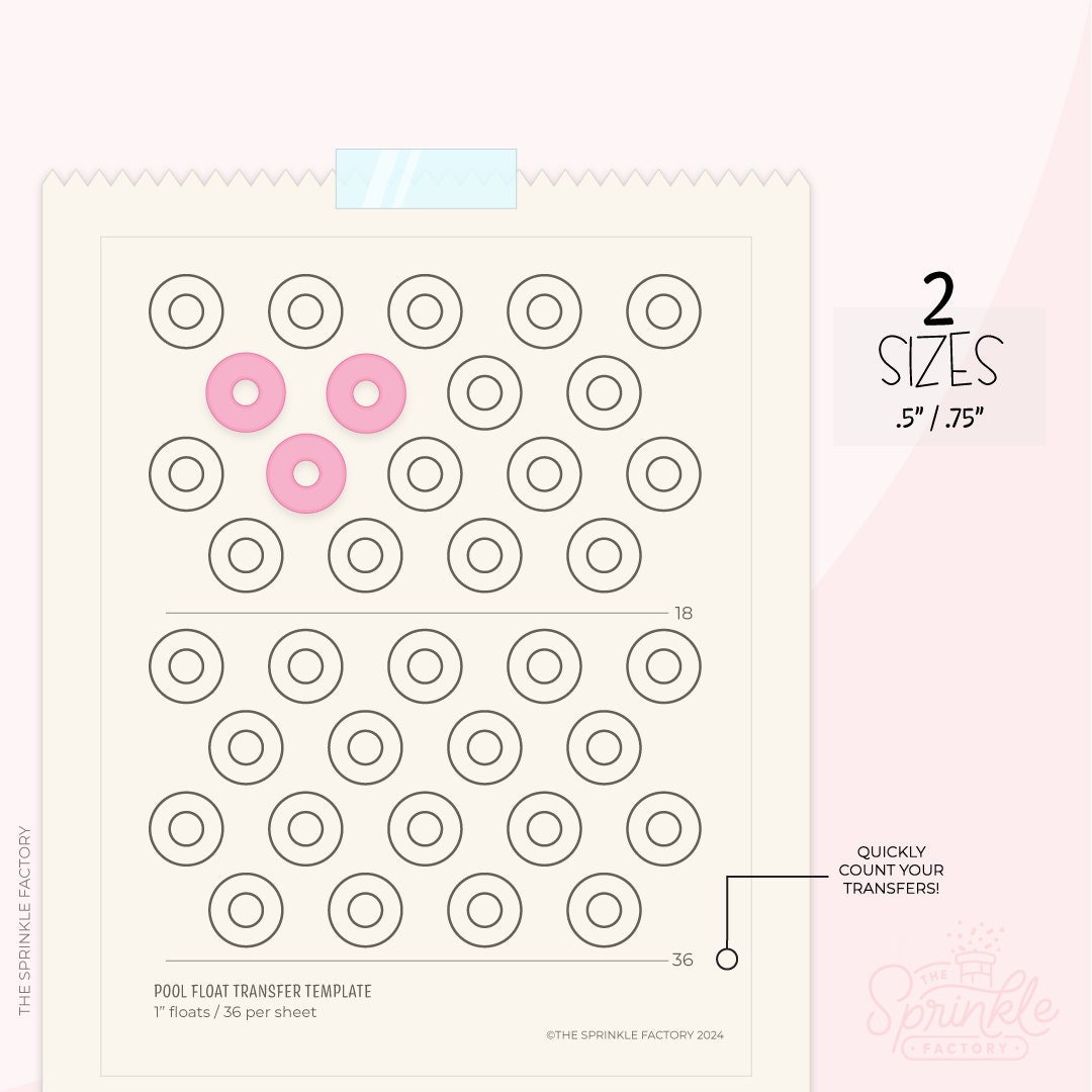 Pool Float Icing Transfer Sheet Printable .PDF - Etsy