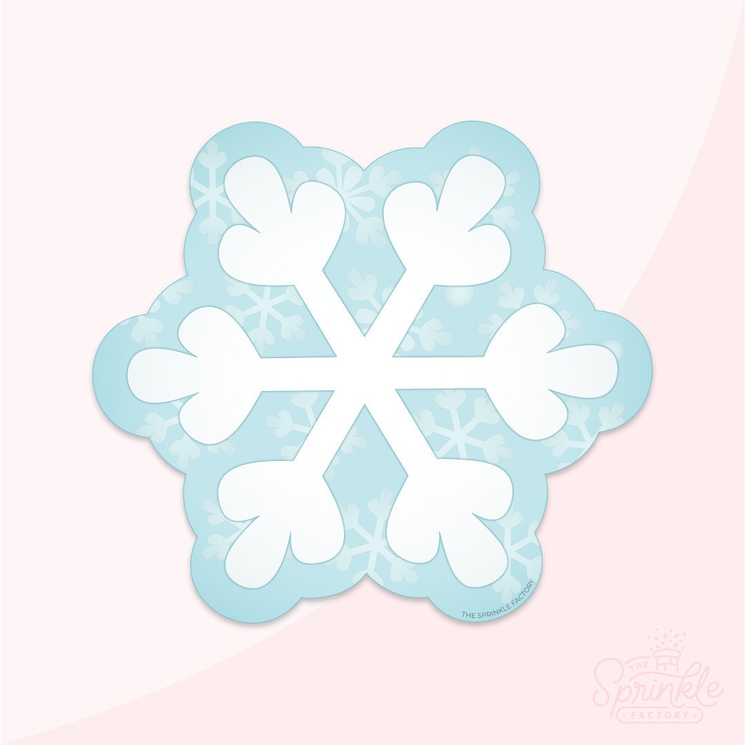 Simple Snowflake Cookie Cutter .STL Files With Eddie .PNG Image - Etsy