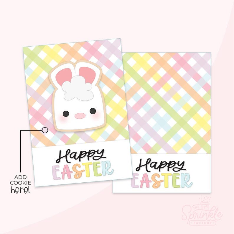 Happy Easter 3.5"x5" Cookie Card Printable .PDF - Etsy