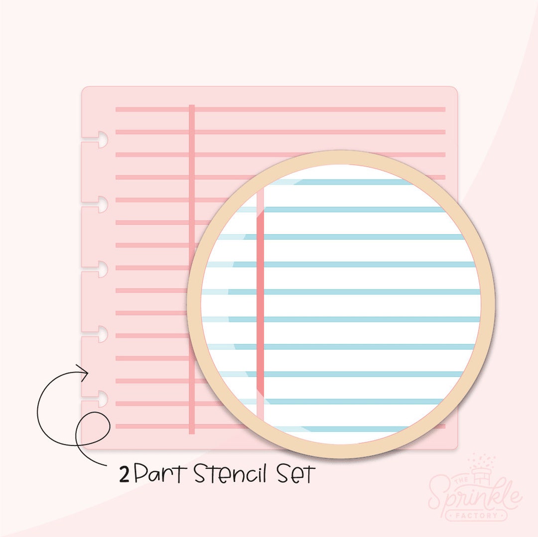 Notebook Paper Digital .SVG Cookie Stencil! - Etsy