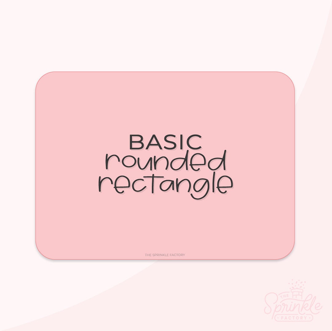 Basic Rounded Rectangle Cookie Cutter Set With 7 .STL Files + .SVG ...