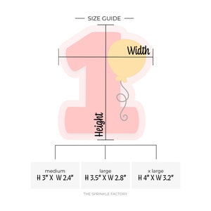 Number 1 Balloons STL Cookie Cutter AND Bonus Stencils, Eddie Outlines ...