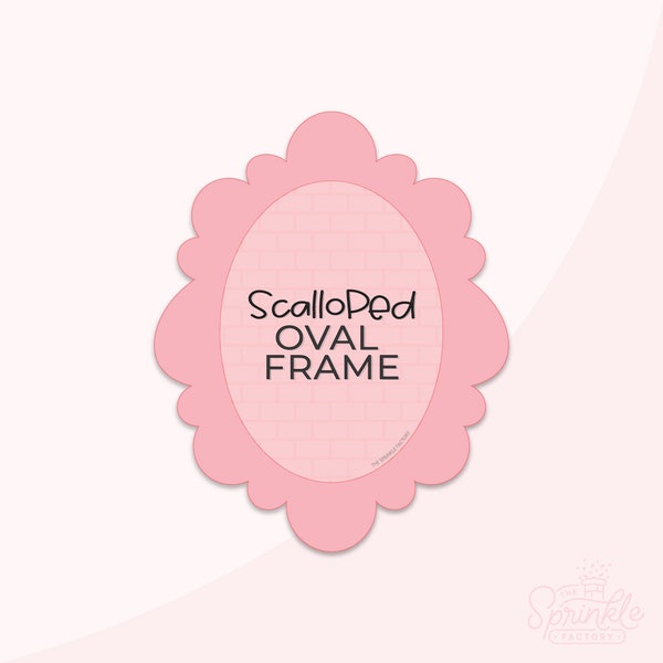 Scalloped Oval Svg - Etsy